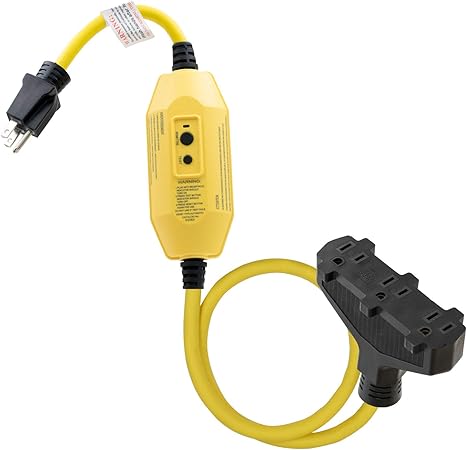 Outdoor Inline GFCI Cord Breaker 15 Amp Waterproof Earth Leakage ...