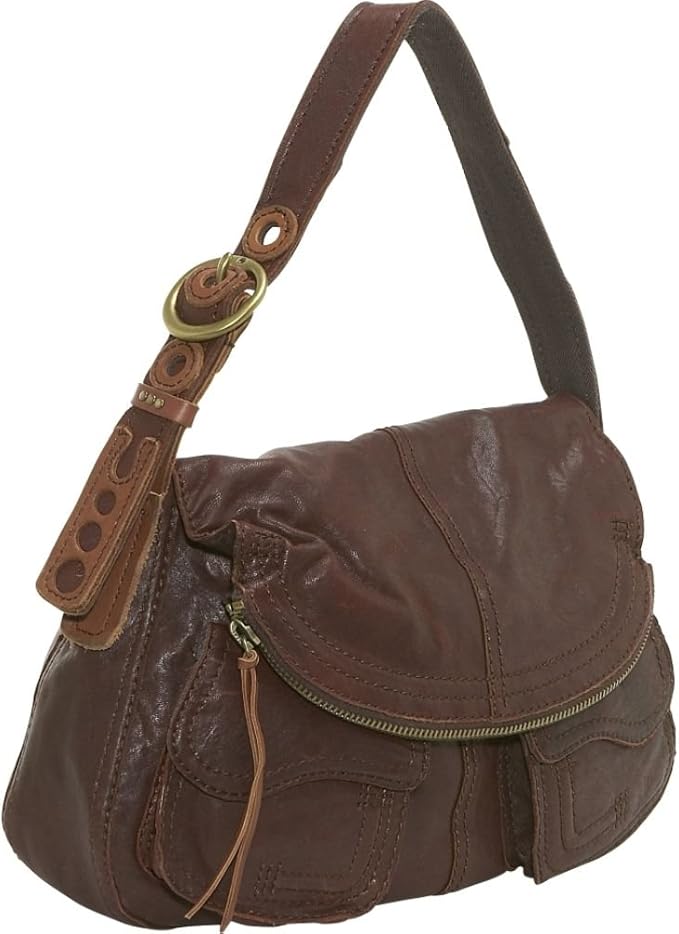 Lucky Brand Leather Stash Bag, Vintage Brown, one size: Handbags ...