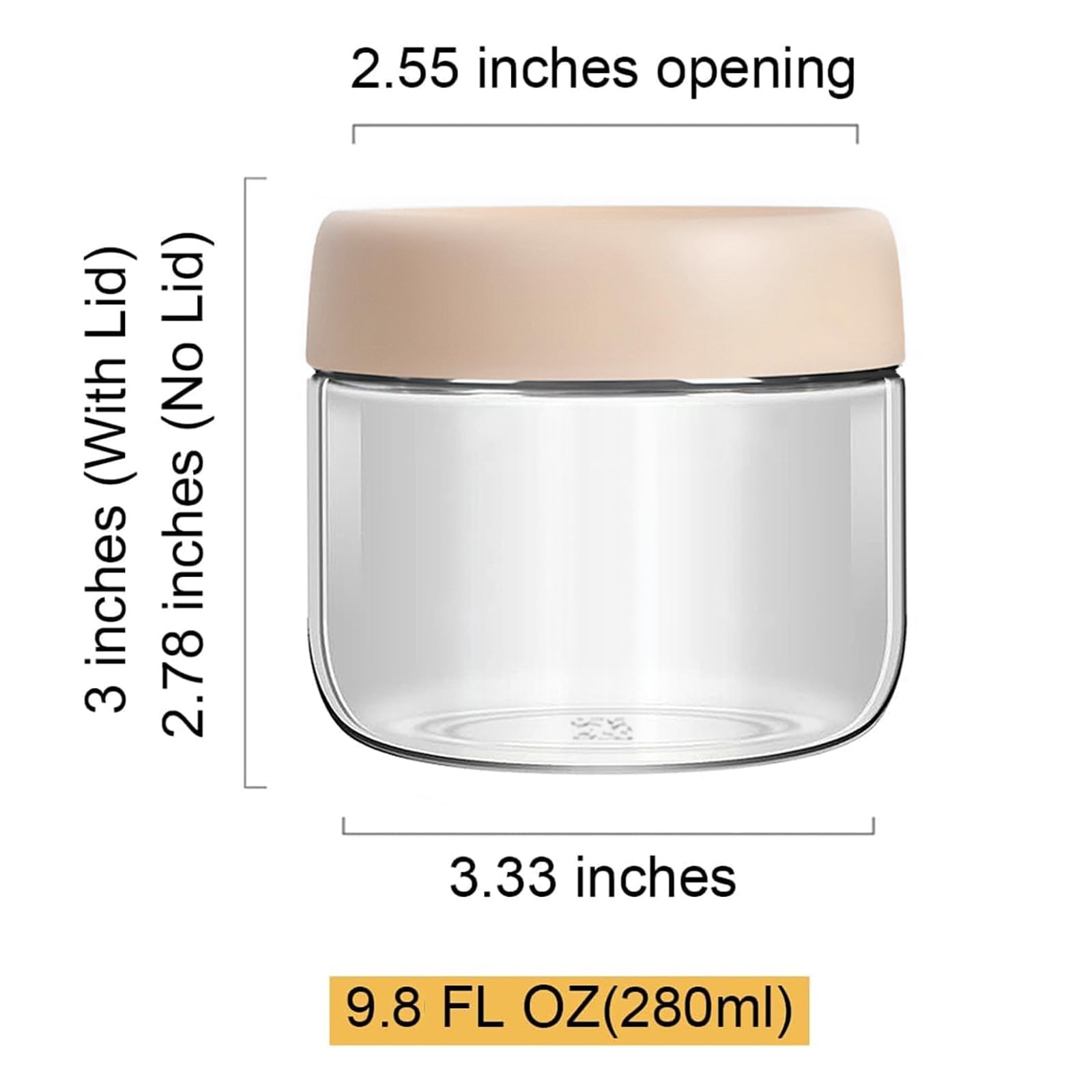 Mua Custde Small Glass Containers With Lids,Overnight Oats Jars,15.2oz ...