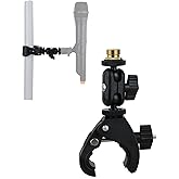 Amazon.com: Hocoder Mic Crab Clamp Microphone Mount with Double Ball ...