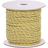 Amazon.com: PH PandaHall 5mm 18 Yards Twisted Gold Rope Nylon Cord Trim ...