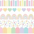 Amazon.com: Whaline 60Pcs Pastel Rainbow Scalloped Bulletin Board ...