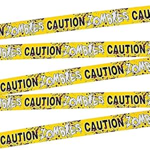 Amazon.com: Fun Express 1 Caution Zombies Party Tape Roll, 20': Toys ...
