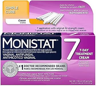 Amazon.com: Monistat 7 Simple Cure Feminine Antifungal Cream with RX ...