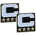 Amazon.com: Black Captain C Patch (4 Gold Stars) Sewing On for Jersey ...