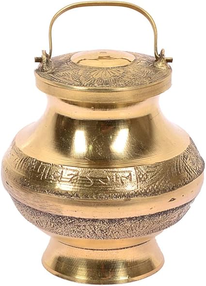Buy Pure Brass Lota with Cover, Brass Pooja Lota, Kalash Lota, Lota ...