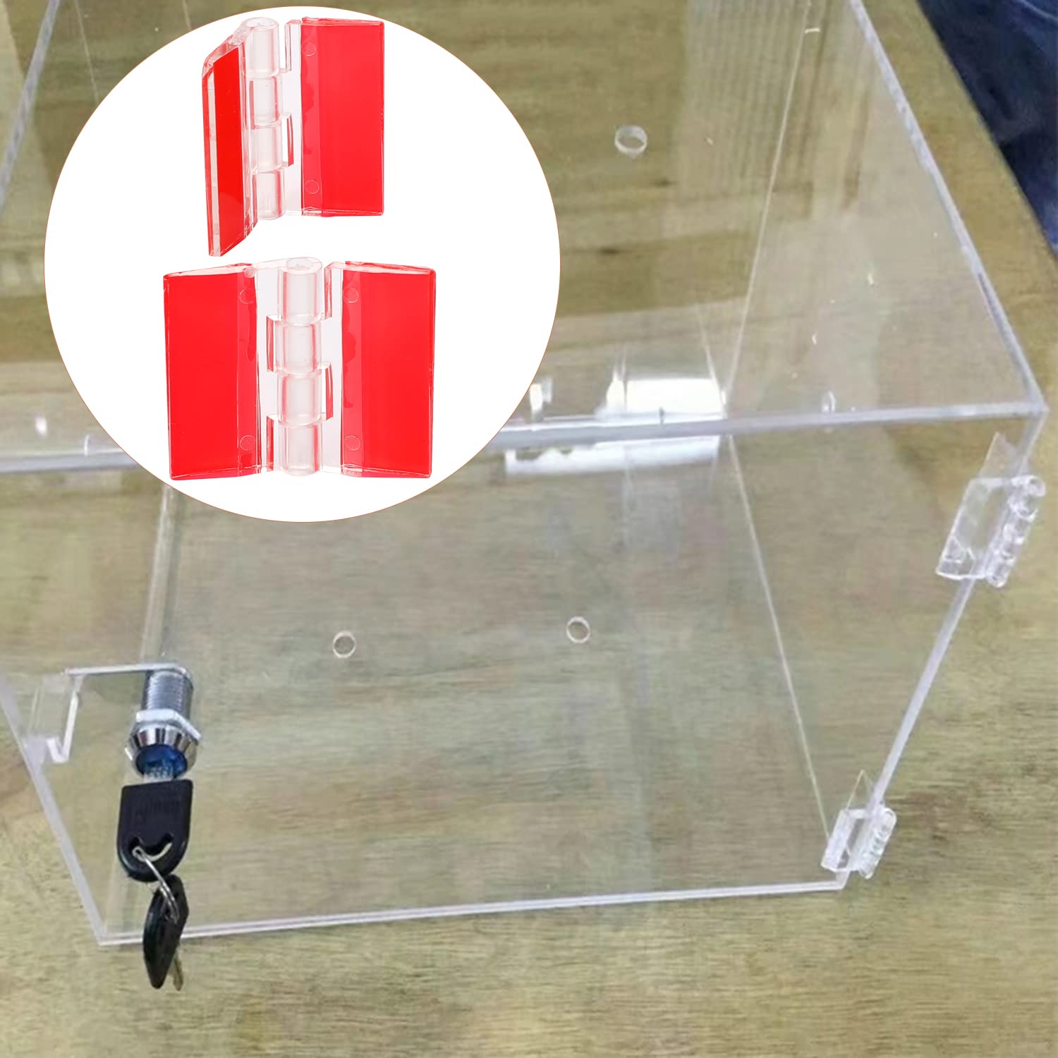 Mua 12 Pcs Acrylic Hinge Clear Acrylic Mini Hinge Transparent Plastic ...