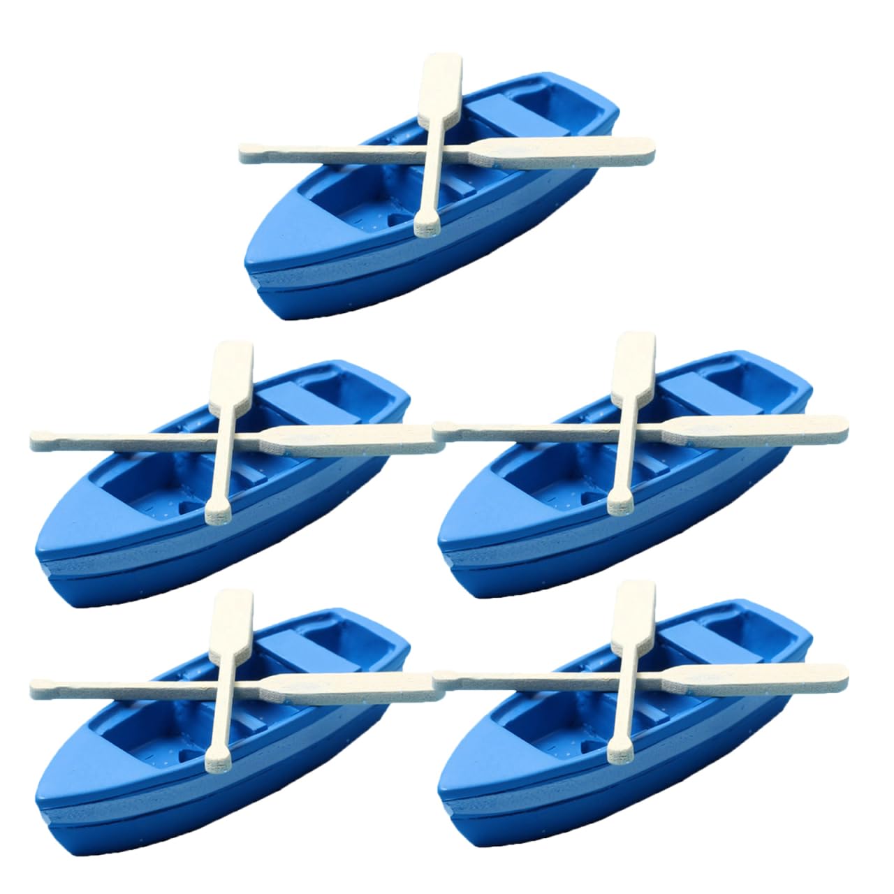 Kisangel 5 Sets Miniature Row Boats with Oars 2.36 Inch Mini Boat ...