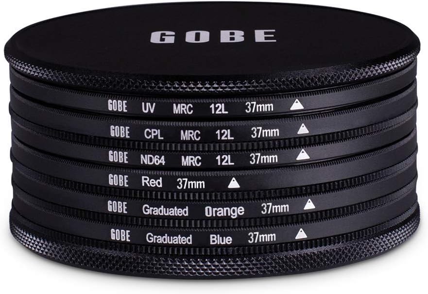 GOBE 37mm UV, Circular Polarizing, ND64, Red, Graduated Orange ...