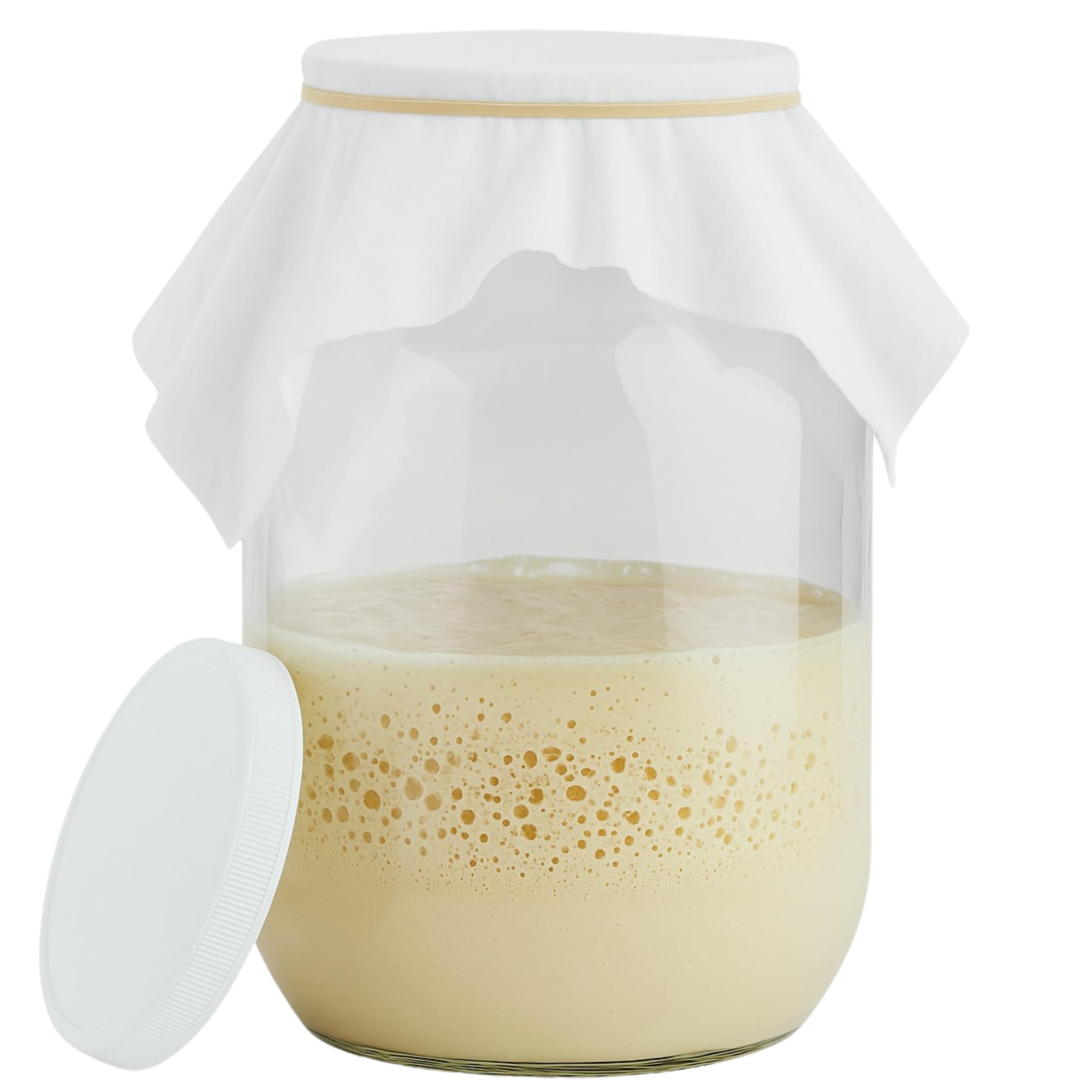kitchentoolz Extra Large Sourdough Starter Jar - 1 Gallon Wide Mouth ...
