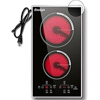 Amazon.com: Portable Electric Cooktop 2 Burner, Cooksir 110V Plug in ...