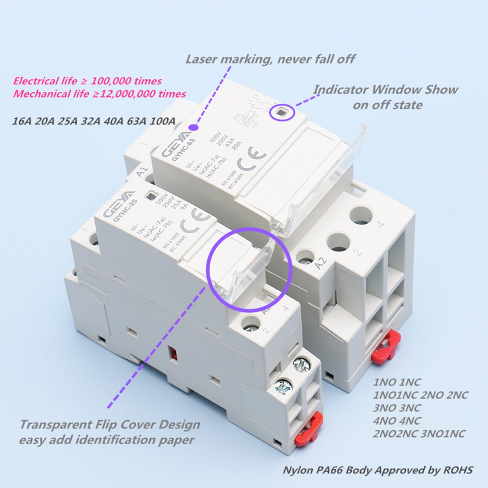 Mua GEYA Automatic Modular Contactor Household Circuit Control Din Rail ...