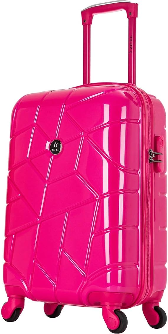 Zifel Suitcase 50 cm Fuchsia Pink ABS 4R Connection – Padlock with ...
