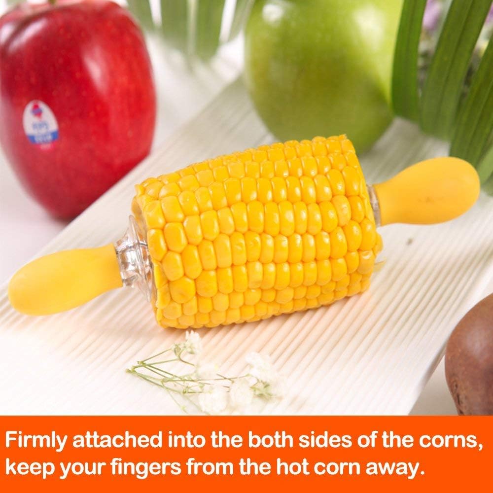 Longsing Corn Holder Set Corn Forks 4 Pairs Stainless Steel Corn on the ...
