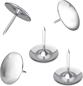 Amazon.com : 500 Pieces Steel Thumb Tacks, Silver Thumbtacks Round Head ...