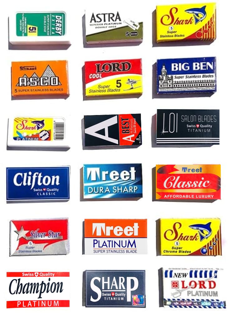 Astra-Derby-Shark-Lord-Treet-Sharp 100 Quality Double Edge Razor Blades ...