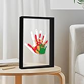 Amazon.com: Family Handprint Kit for 6, DIY Craft Keepsake White Wooden ...