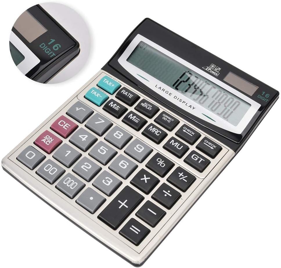 Vipxyc Calculator, Large Button 16-Bit Display Calculator, CT-9616 ABS ...