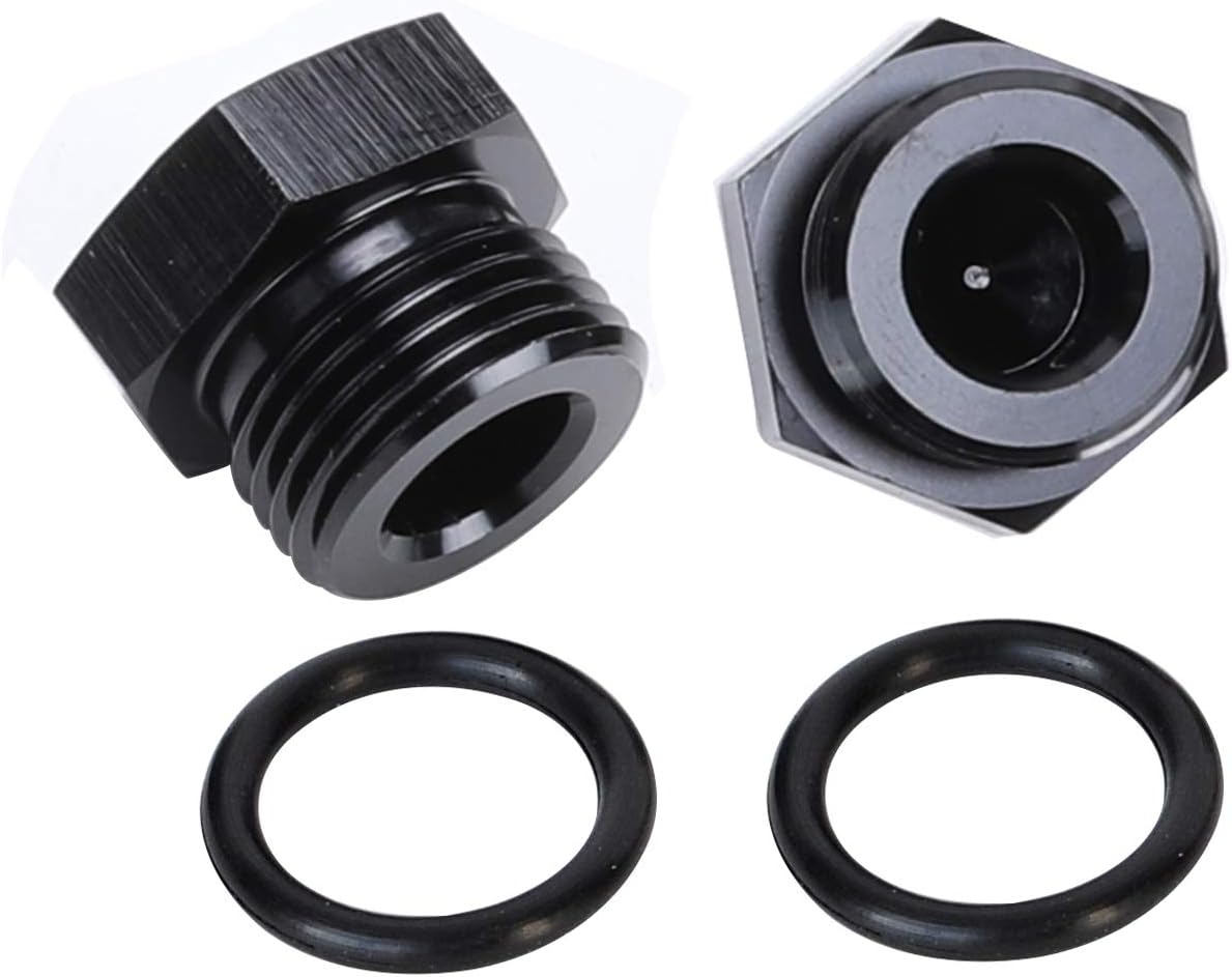 Amazon.com: Black -3AN AN3 Aluminum Male Flare Plug Fitting with 3AN ...