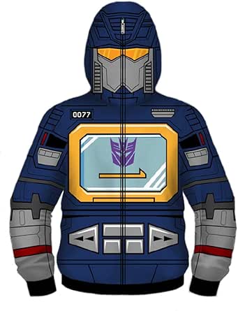 Amazon.com: Transformers Sound Wave Costume Zipped Hoodie, Medium ...