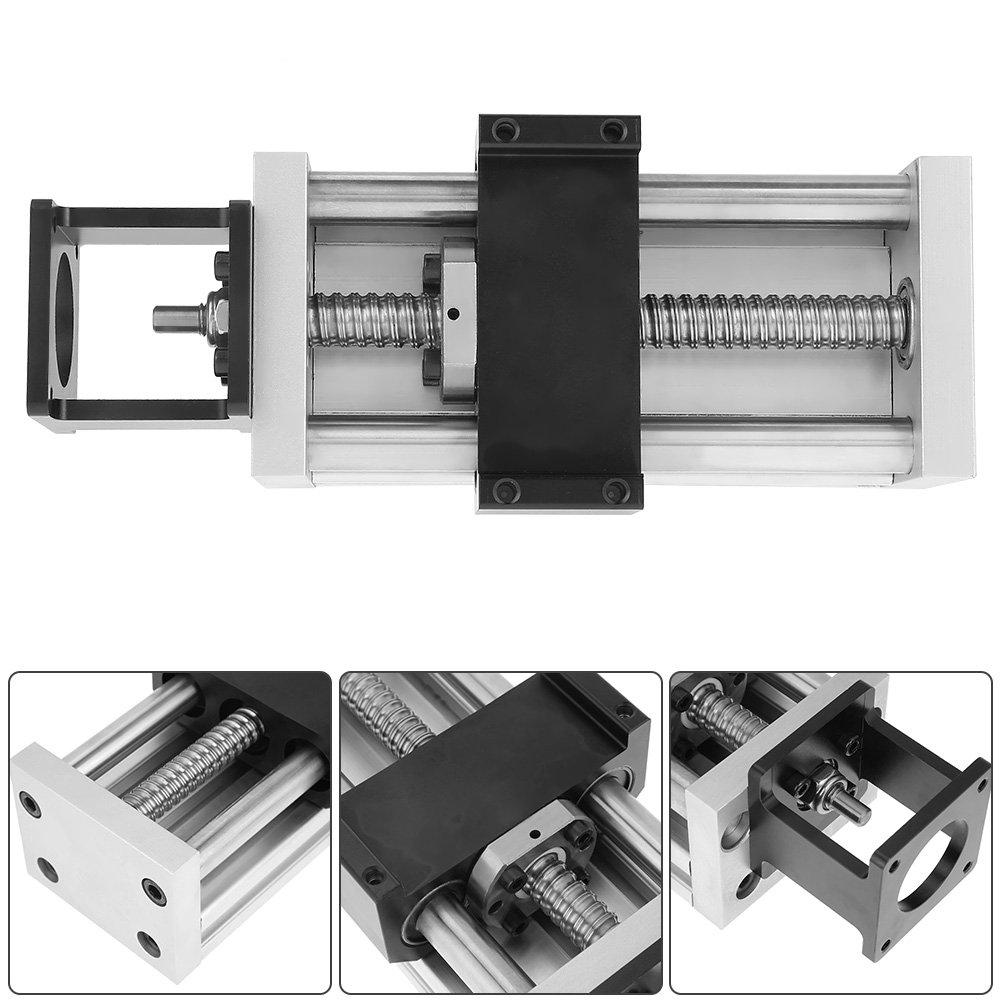 Ball screw slide Guide 100mm/3.9inch,Manual Metal Ball Screw Linear ...
