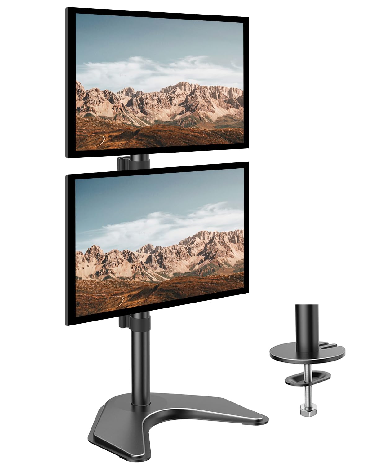 Mua Dual Monitor Stand,Vertical Stack Screen Free-Standing Holder LCD ...