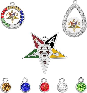 Amazon.com: 8PCS OES Sorority Jewelry Charms Order of The Eastern Star ...