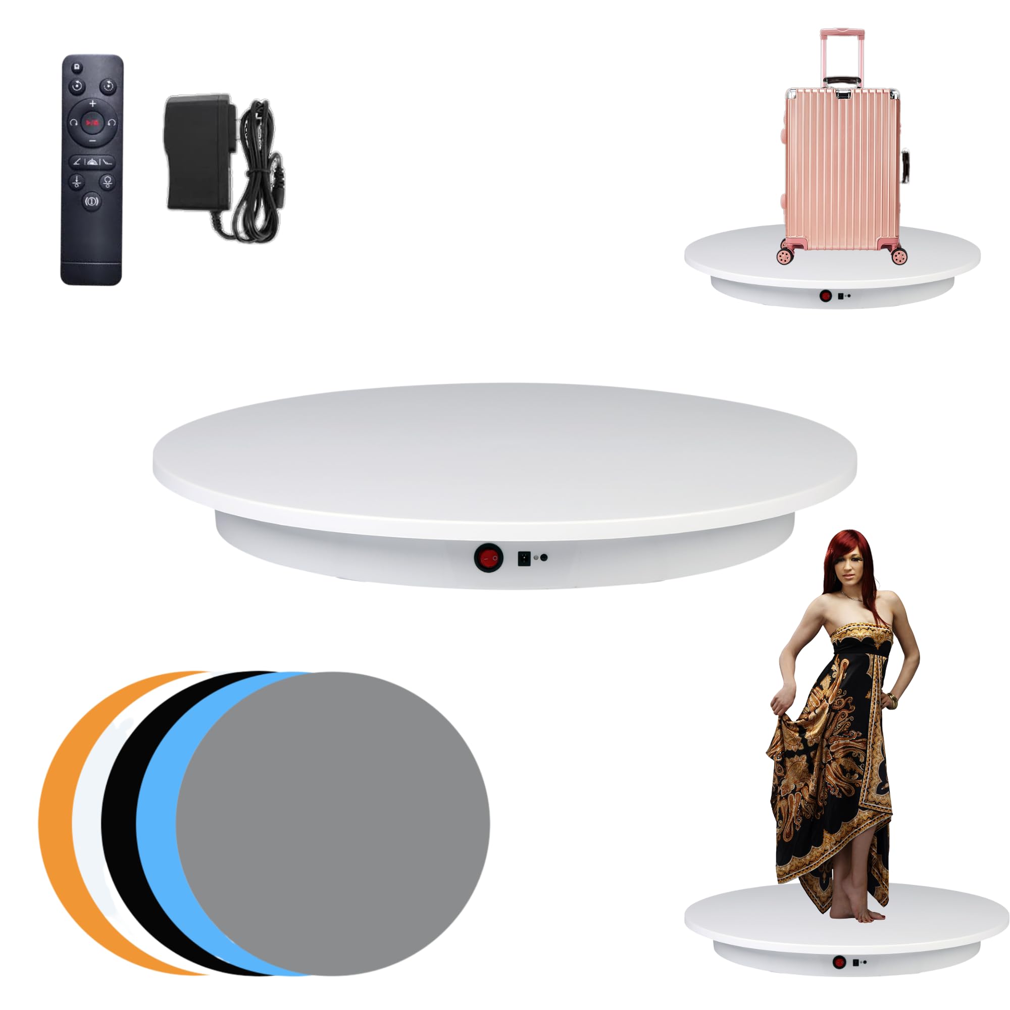 JAYEGT Motorized Rotating Display Stand,350Lbs Load?360 Degree Electric ...