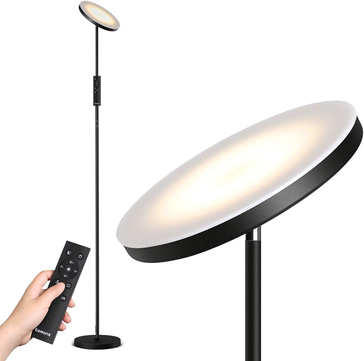 Tomons Floor Lamp, Remote Controller Tall Standing Floor Light ...