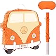 Amazon.com: Hippie Van Pinata - Groovy Pinata with Blindfold and Bat ...