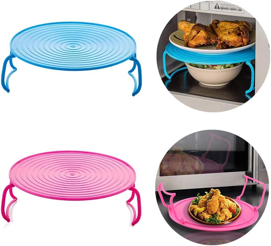 Amazon.com: WSERE 2 Pieces 3-in-1 Multipurpose Foldable Microwave Plate ...