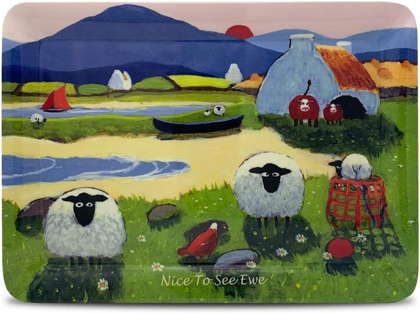 Nice to See Ewe Melamine Tray by Thomas Joseph - Sheep Gift: Amazon.co ...
