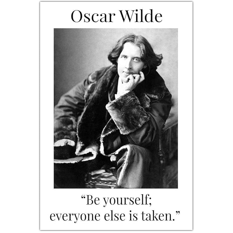 Amazon.com: Oscar Wilde Be Yourself Quote Wall Art Classroom Décor ...