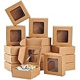 Amazon.com: BENECREAT 36 Pack 3x3x1.2 Inch Brown Kraft Paper Gift Box ...