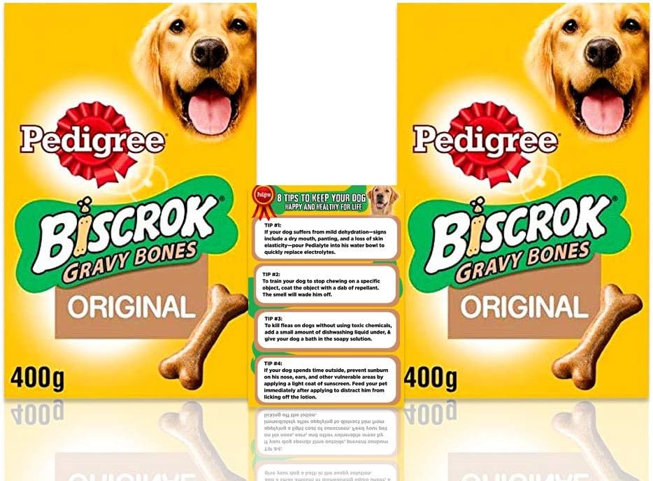 Pedigree Biscrok Gravy Bone Low In Fat Dog Biscuits 400g – Dog Treats ...