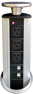 Amazon.com: Vertical Tabletop Power Data Center - 3 Power, 2 CAT6 RJ45 ...