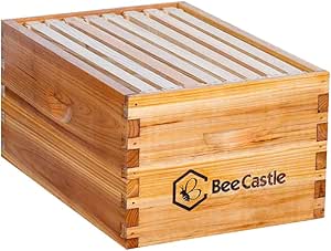 Heavy Wax Coated Langstroth Unassembled Deep/Brood Box with Frames and ...