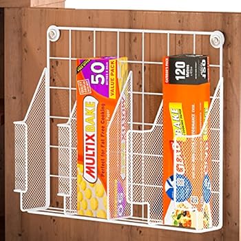 Amazon.com - DecoBros Kitchen Wrap Organizer Rack, White (Small ...
