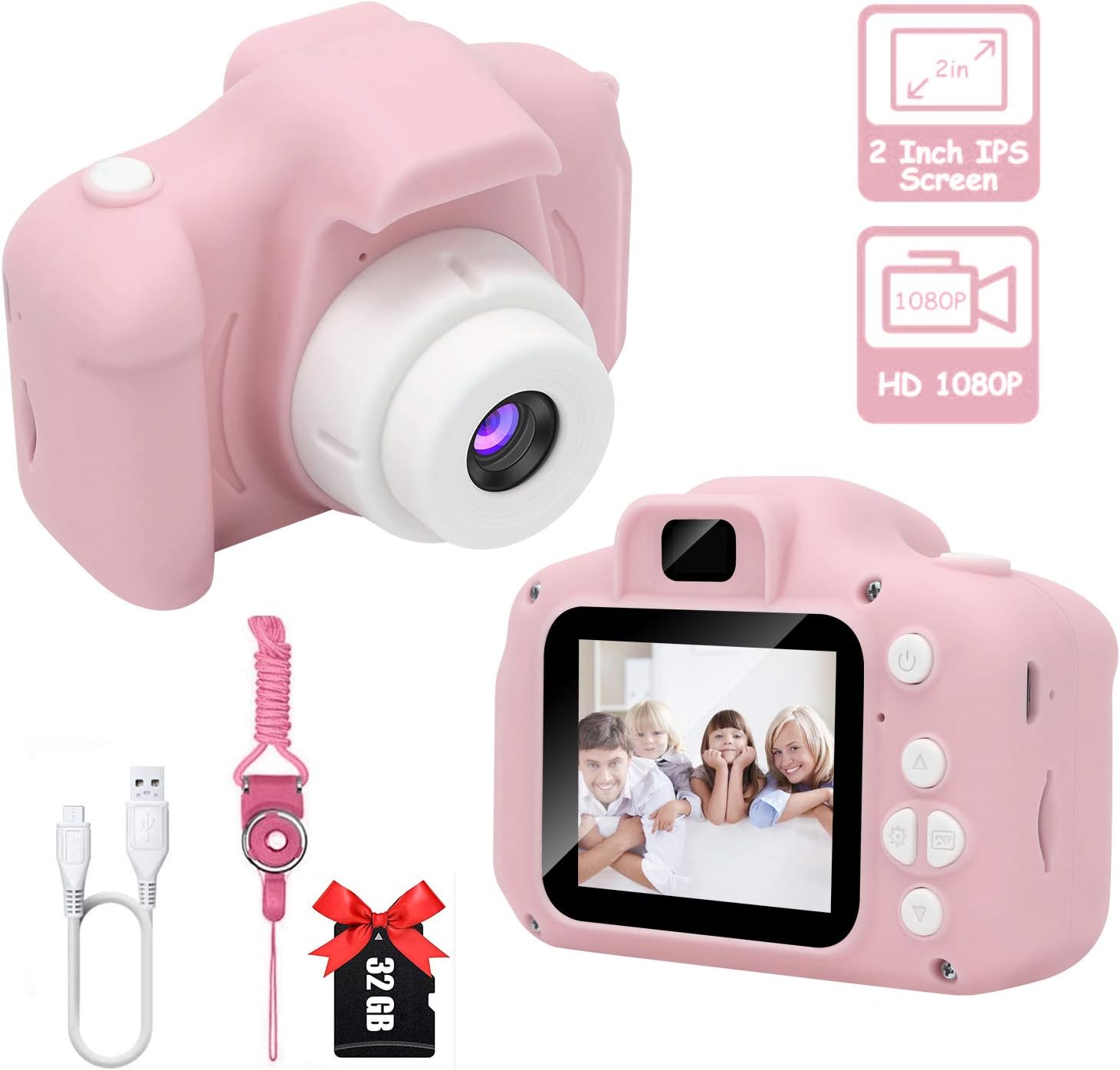 Amazon.com: DDGG Kids Camera, Kids Digital Camera with 2 Inch IPS ...