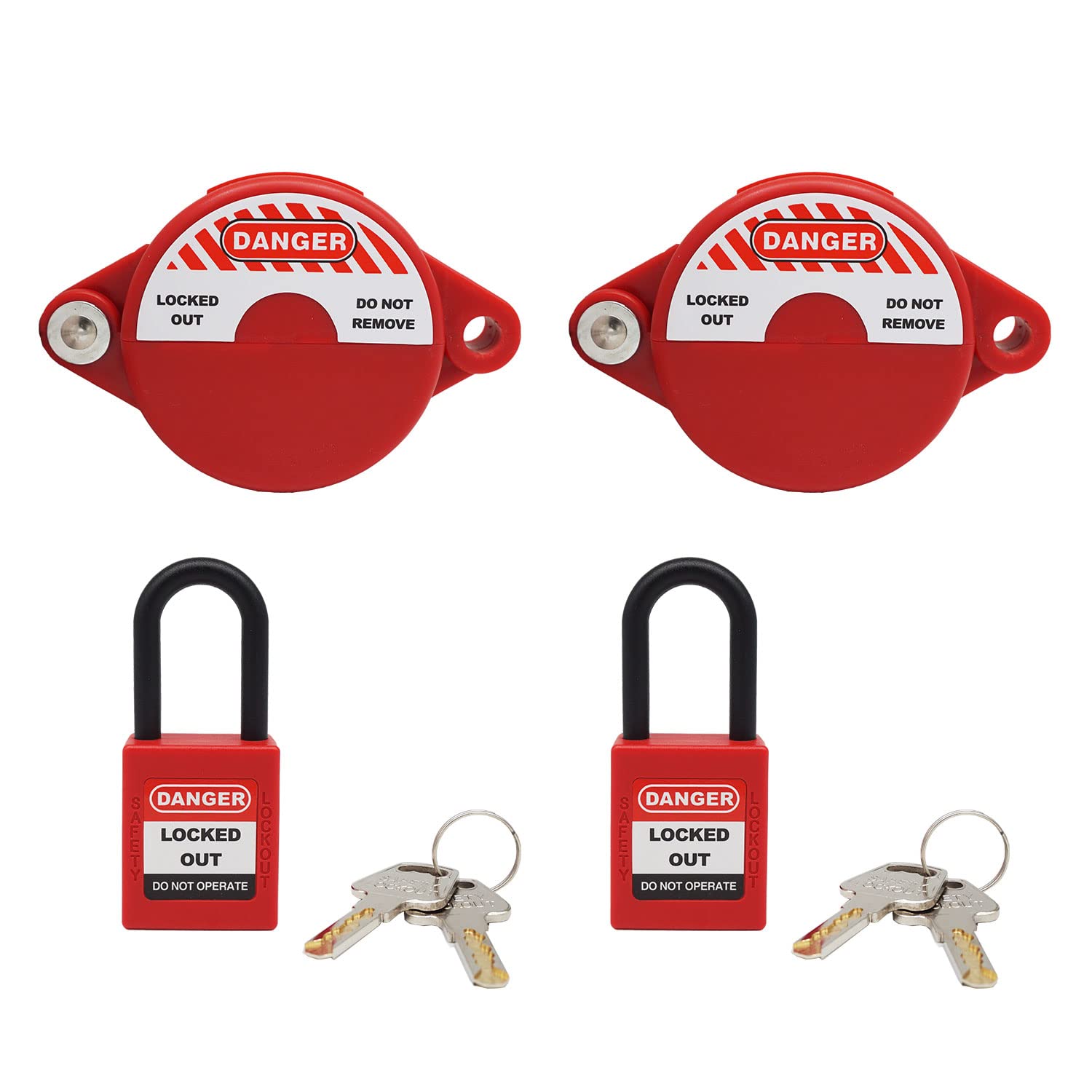 SAWISPHY Gate Valve Lockout with Safety Padlock for Water Spigot Faucet ...