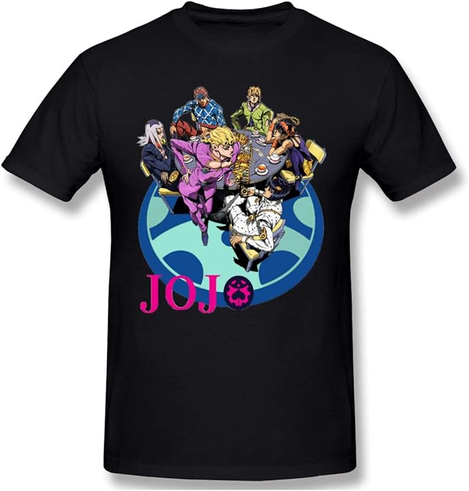 JingleBoo Men's Shirt Logo of JoJo's Bizarre Adventure Simple Short ...