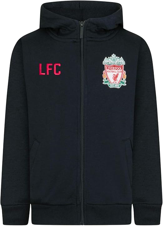 Liverpool FC Boys Hoody Zip Fleece Kids Official Football Gift: Amazon ...