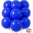 Amazon.com: 32Pcs Dark Blue Big Balloons 18 Inch, Round Large Latex ...
