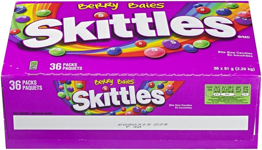 Skittles Berry, 61gm, 36 Count: Amazon.ca: Grocery