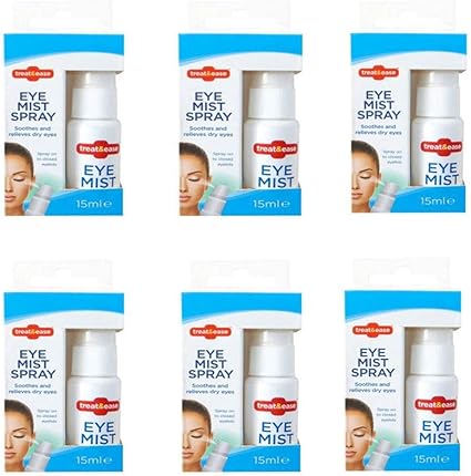 6 x Eye Mist Eyelid Spray for Refreshing Dry Tired Irritated Itch Sore ...
