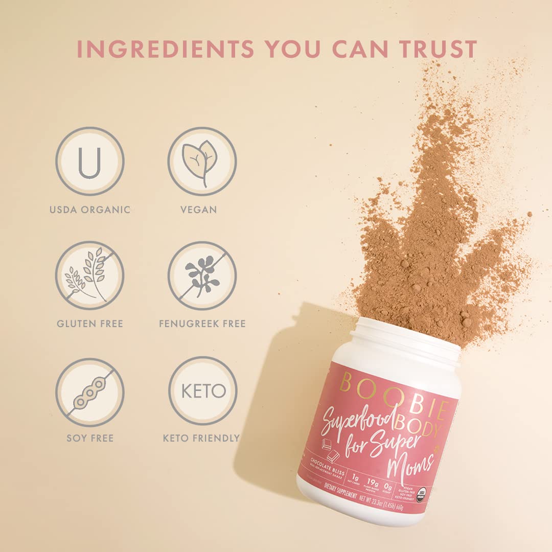 Boobie Body Organic Superfood Plant-Based Protein Shake, Chocolate ...