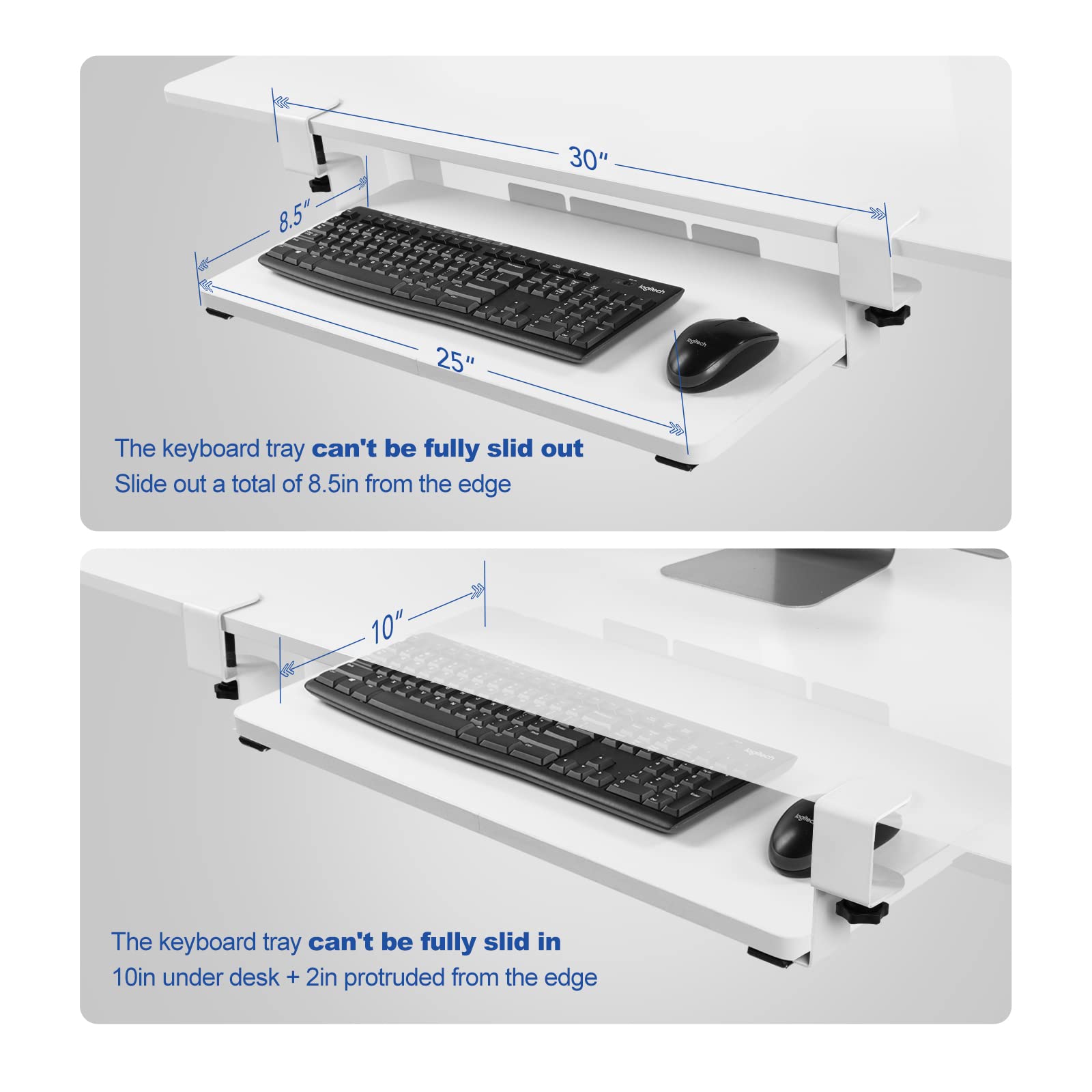 Mua FlexiSpot Keyboard Tray Under Desk with C Clamp Mount 25 (30 ...