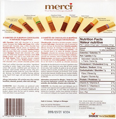 Merci European Chocolates Red & Blue, (Red+Blue 7 Ounce each), Bundle ...