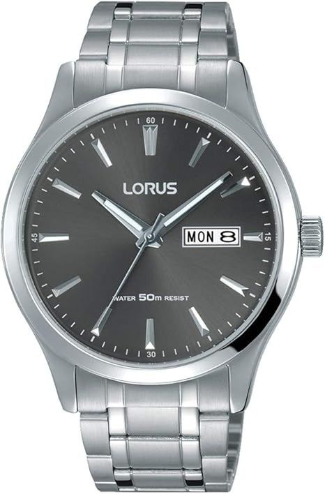 Lorus RXN35DX9 Mens Gents Stainless Steel Grey Dial Bracelet Wrist ...