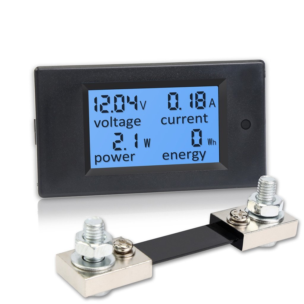 ChiTronic Digital-LCD-DC-Voltmeter, 6,5-100 V, Stromstärke Spannung ...